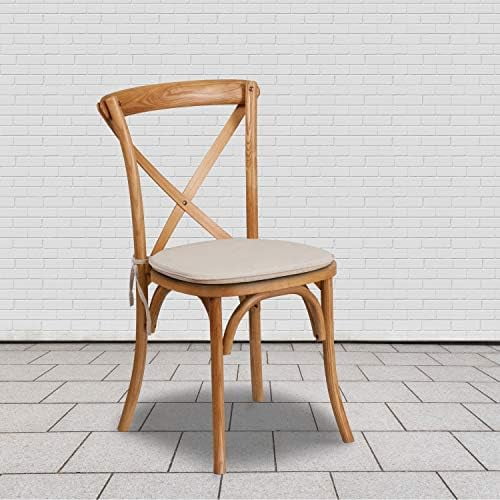 Xrboomlife Hercules Series Stackable Oak Wood Cross Back Chair With