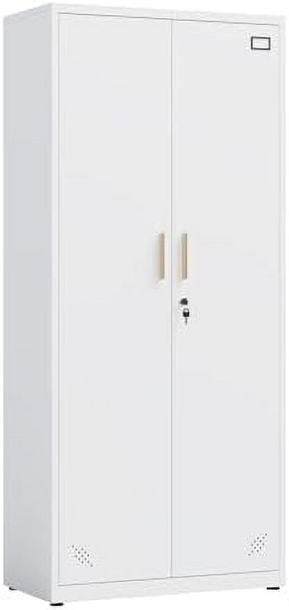 xrboomlife Metal Cabinet with 2 Doors and 4 Adjustable Shelves Steel ...