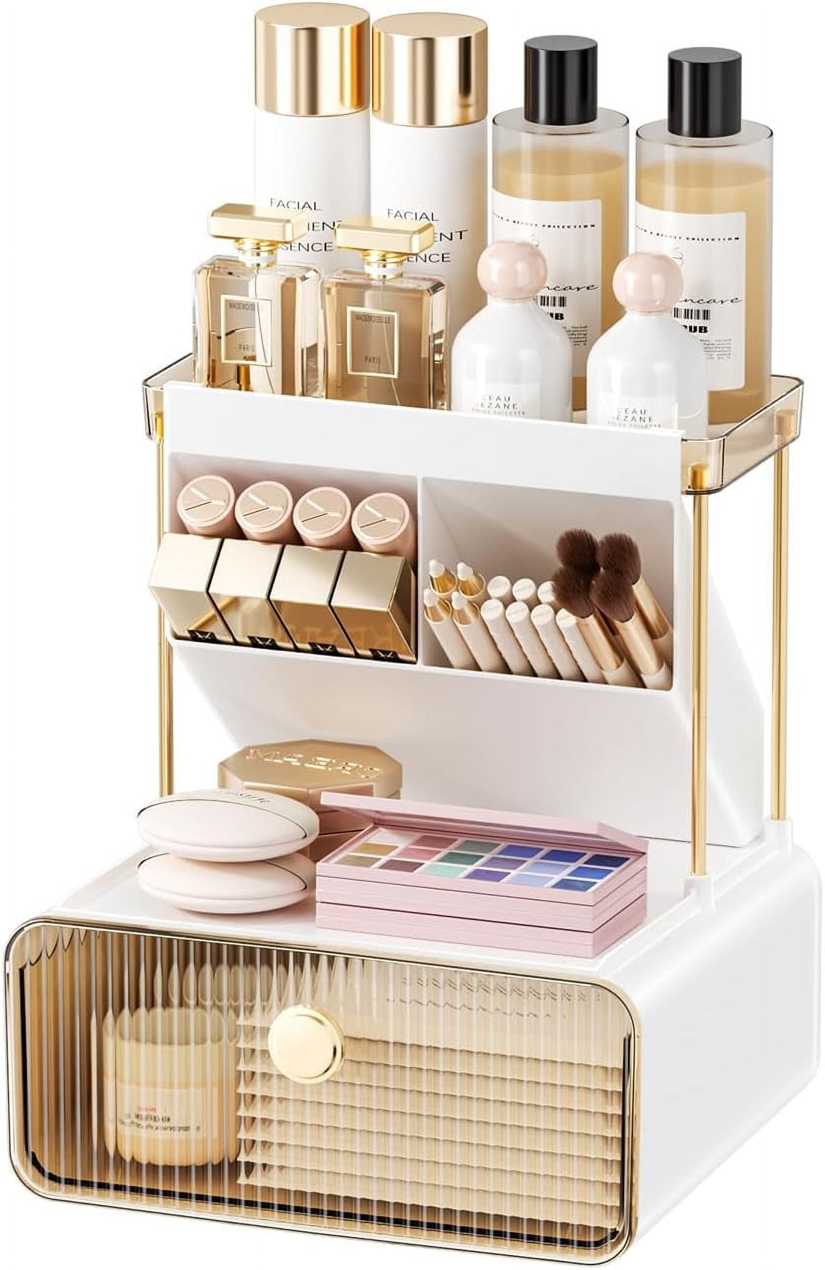 Hltser Multi-Purpose Makeup Organizer with Drawer High-Capacity ...