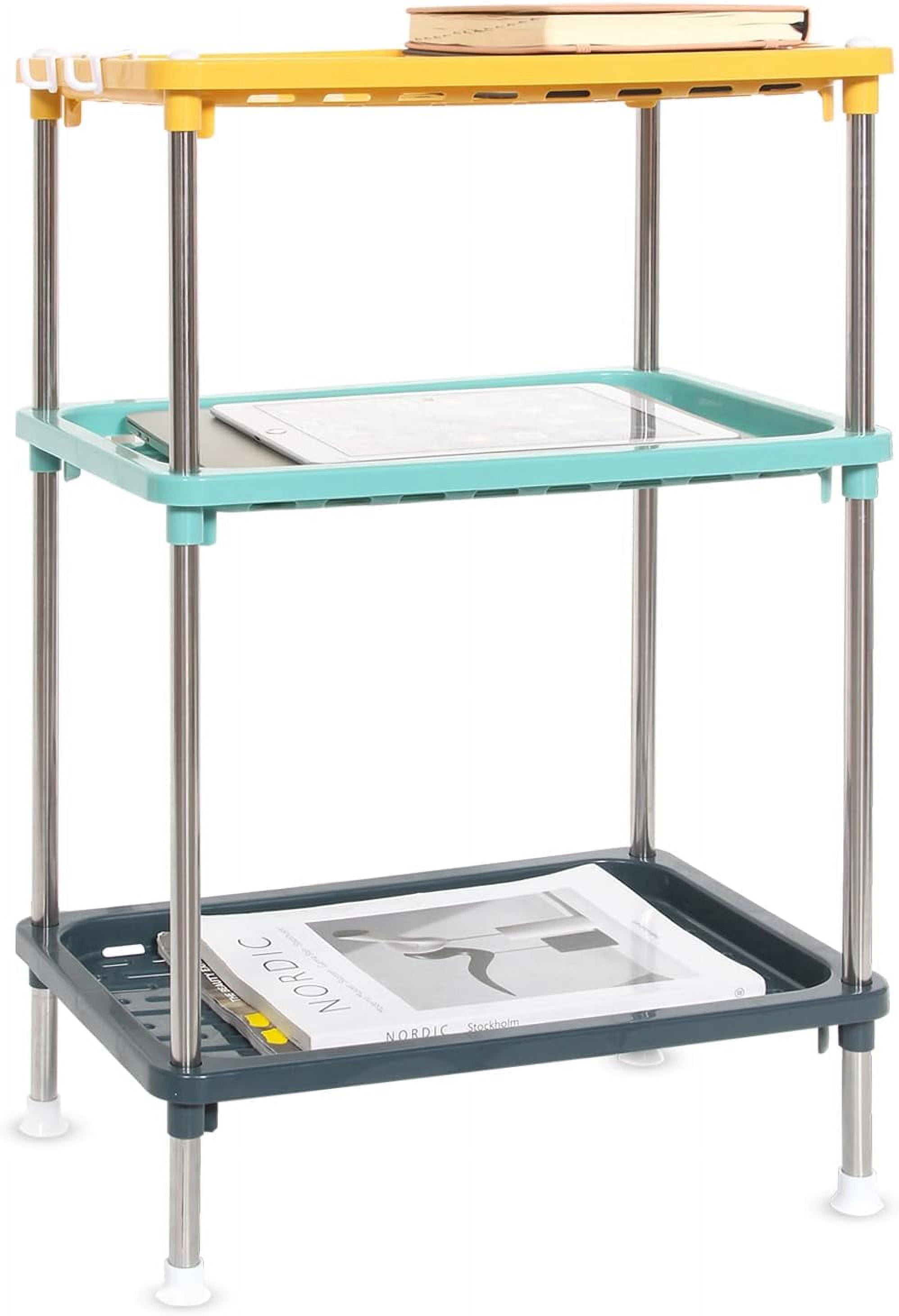 xrboomlife Multicolor Plastic Storage Rack Easy Assembly Space Saving ...