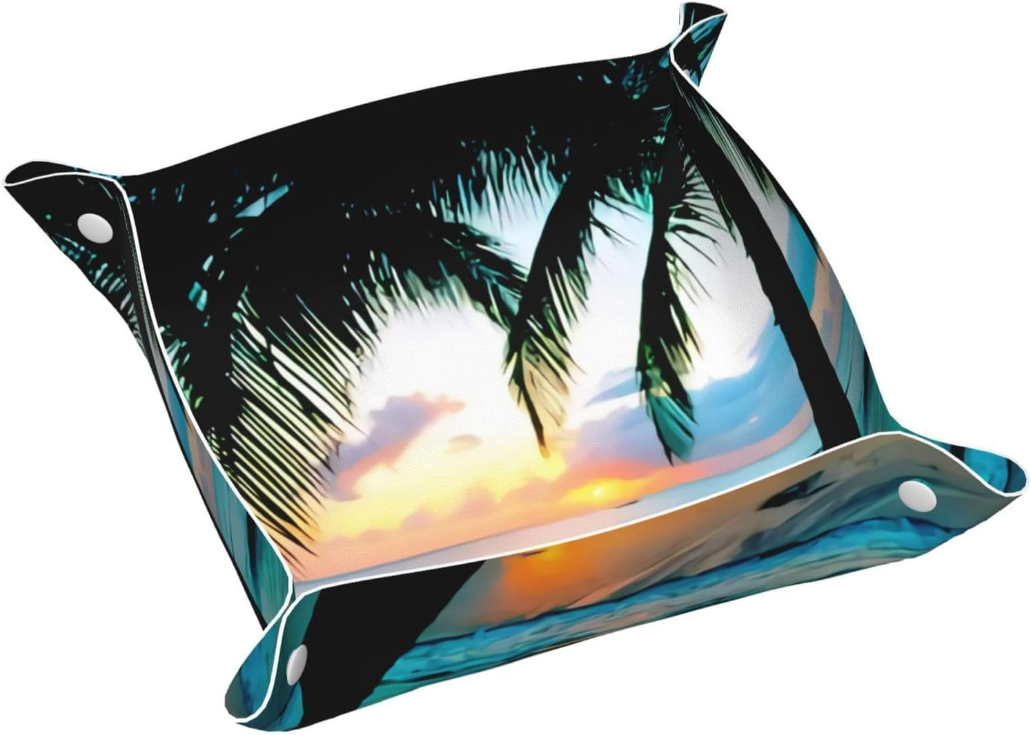 Hltser Running Horse Leather Vanity Tray Desktop Storage Organizer ...