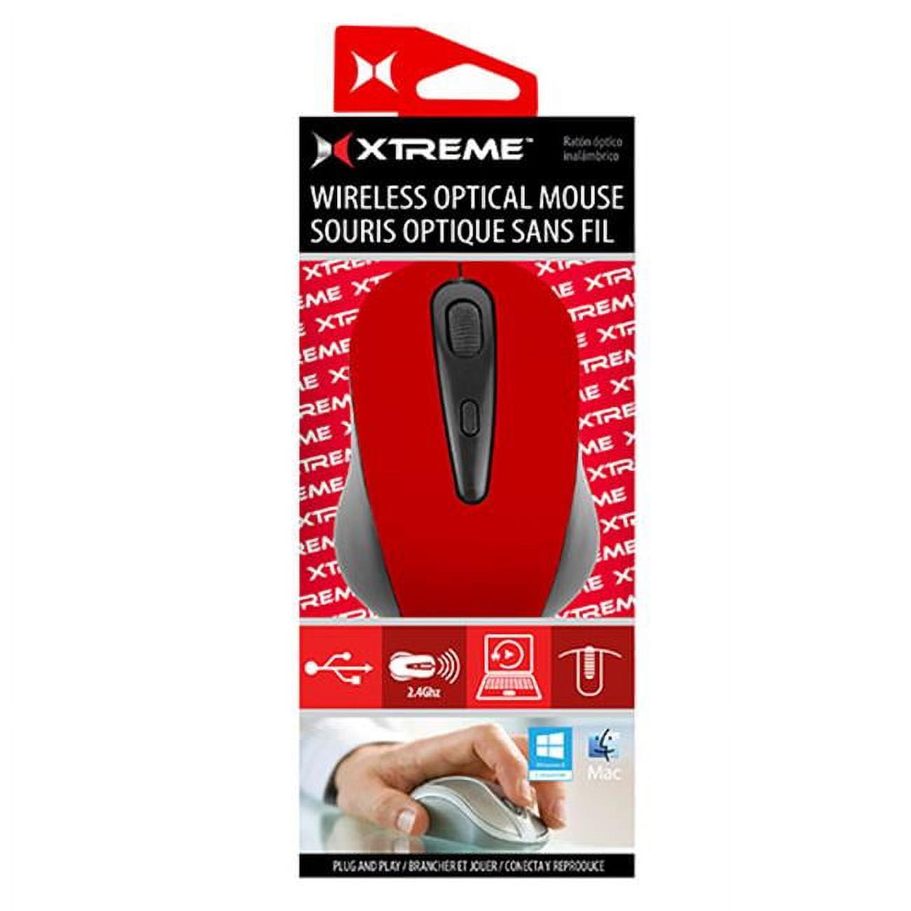 xtreme xwm2-1001-red 2.4 ghz wireless optical mouse - red: Computer ...