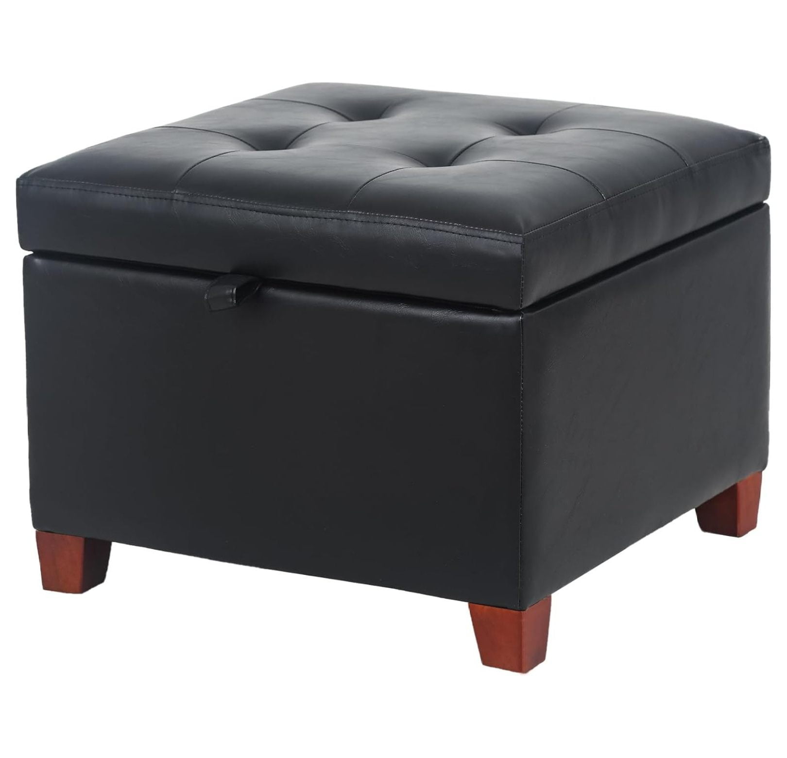 xu wei 17 Inch Square Storage Ottoman,Small Foot rest Stool for Couch ...