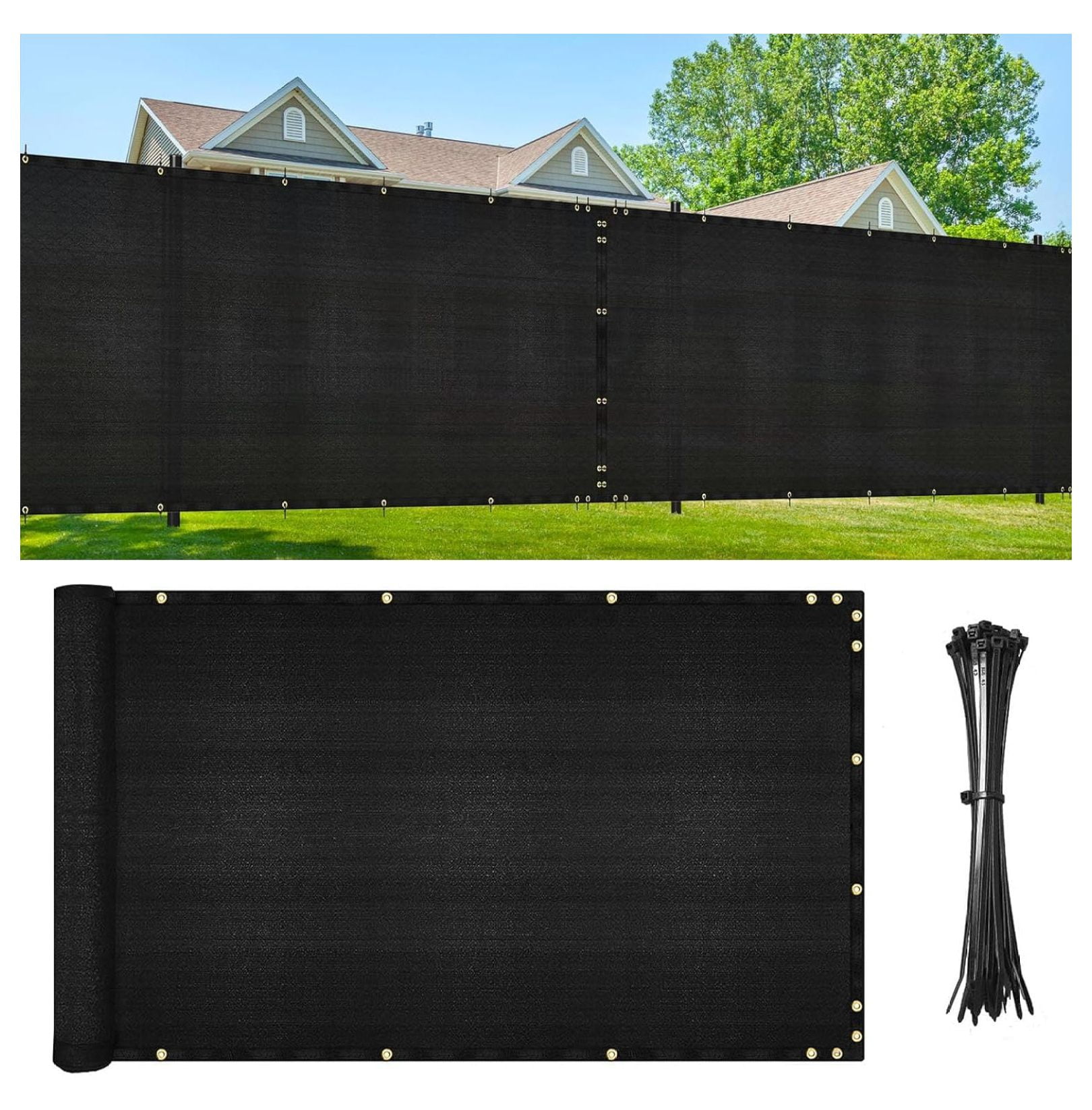 xu wei Privacy Screen Fence 6ft x 50ft Sand Covering Heavy Duty Chain ...