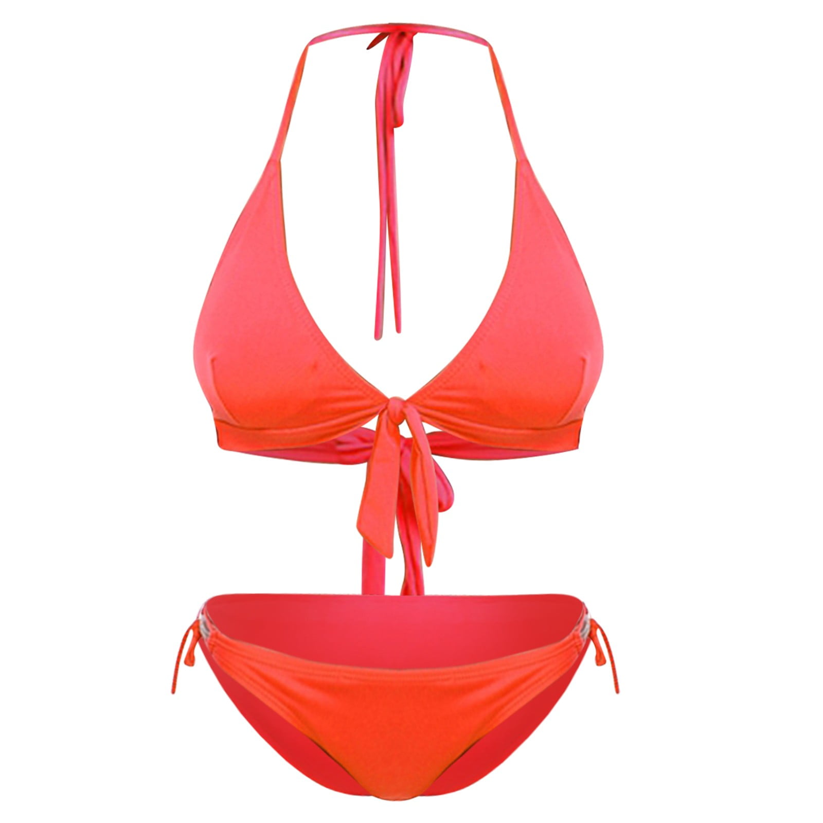 Xuapaodt Bikini Set Womens Solid Two Piece Split Summer Cool Bikinitwo