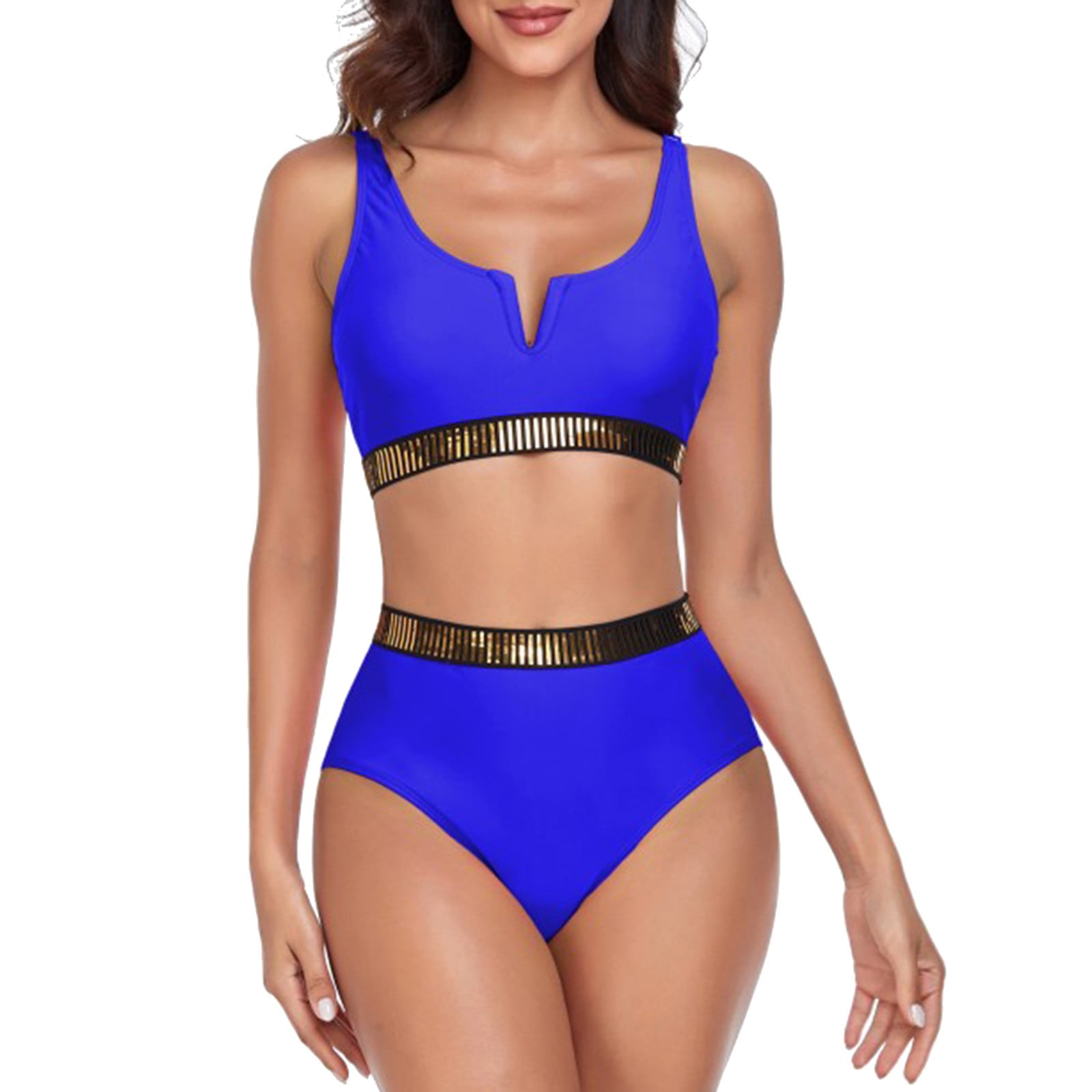 Xuapaodt Summer Two Piece Swimsuit2023 Womens Split Swimsuit Solid