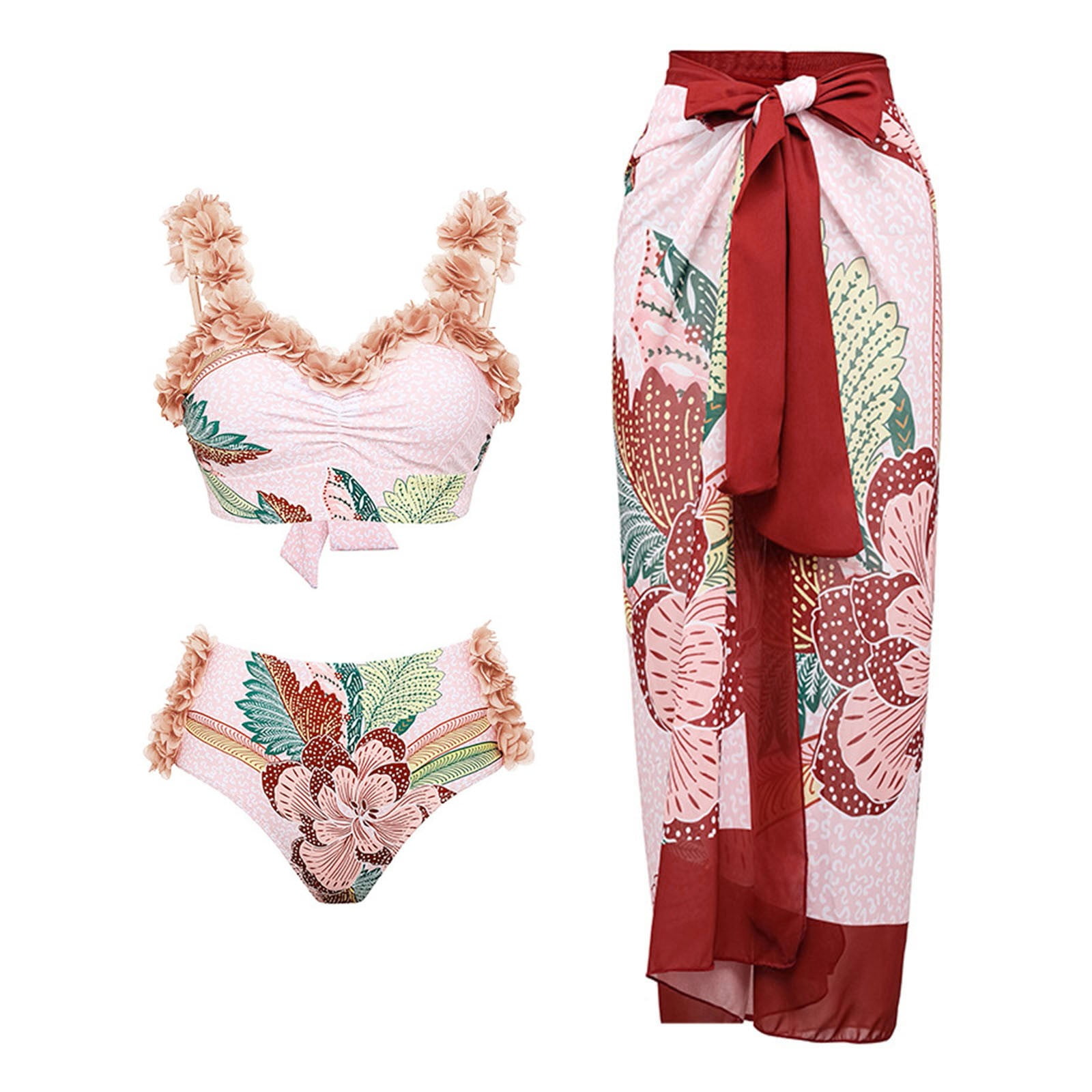 Xuapaodt Summer Two Piece Swimsuitwomens National Sexy Swimsuit Bikini