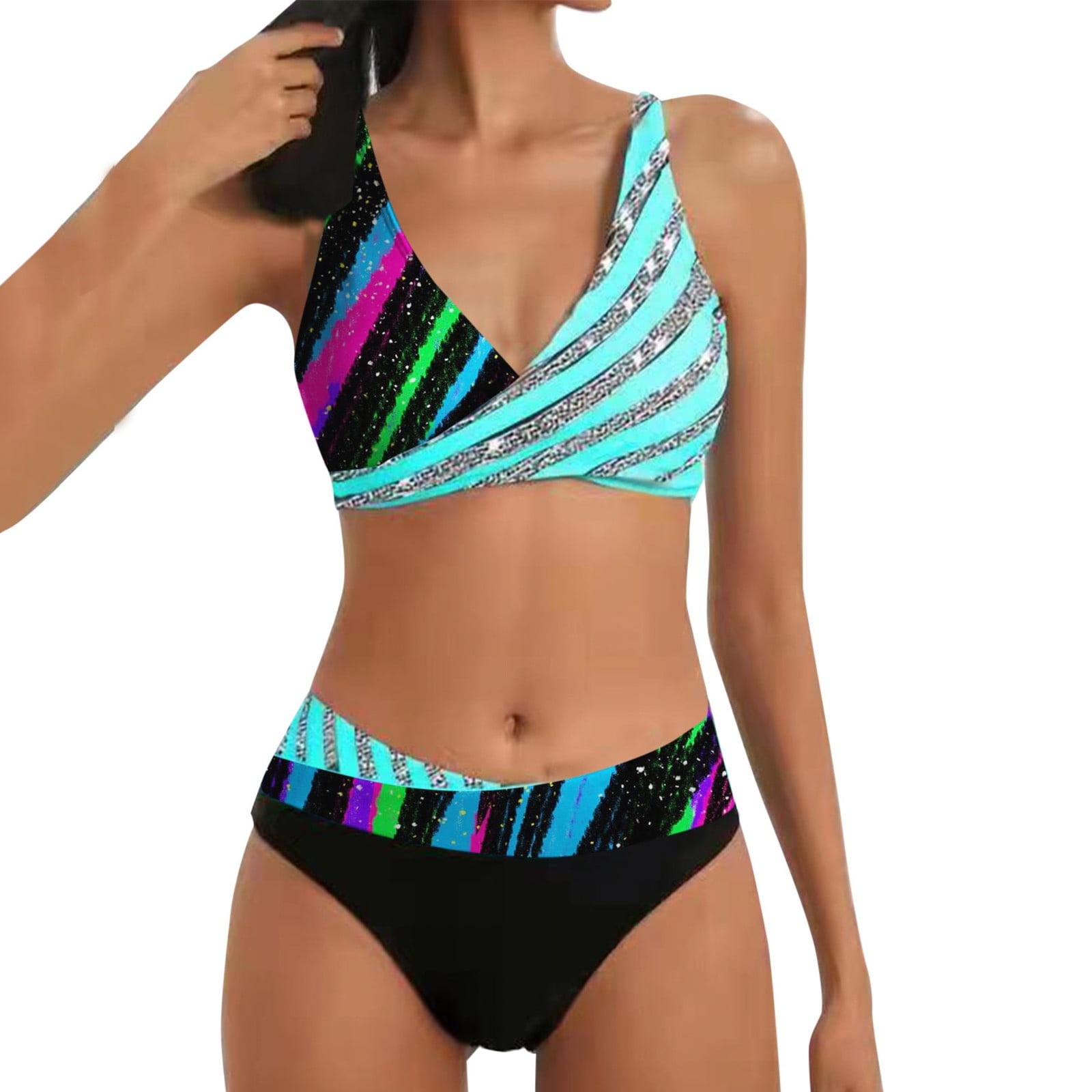 Xuapaodt Inc Summer Two Piece Swimsuitwomens Sexy Collection Printed