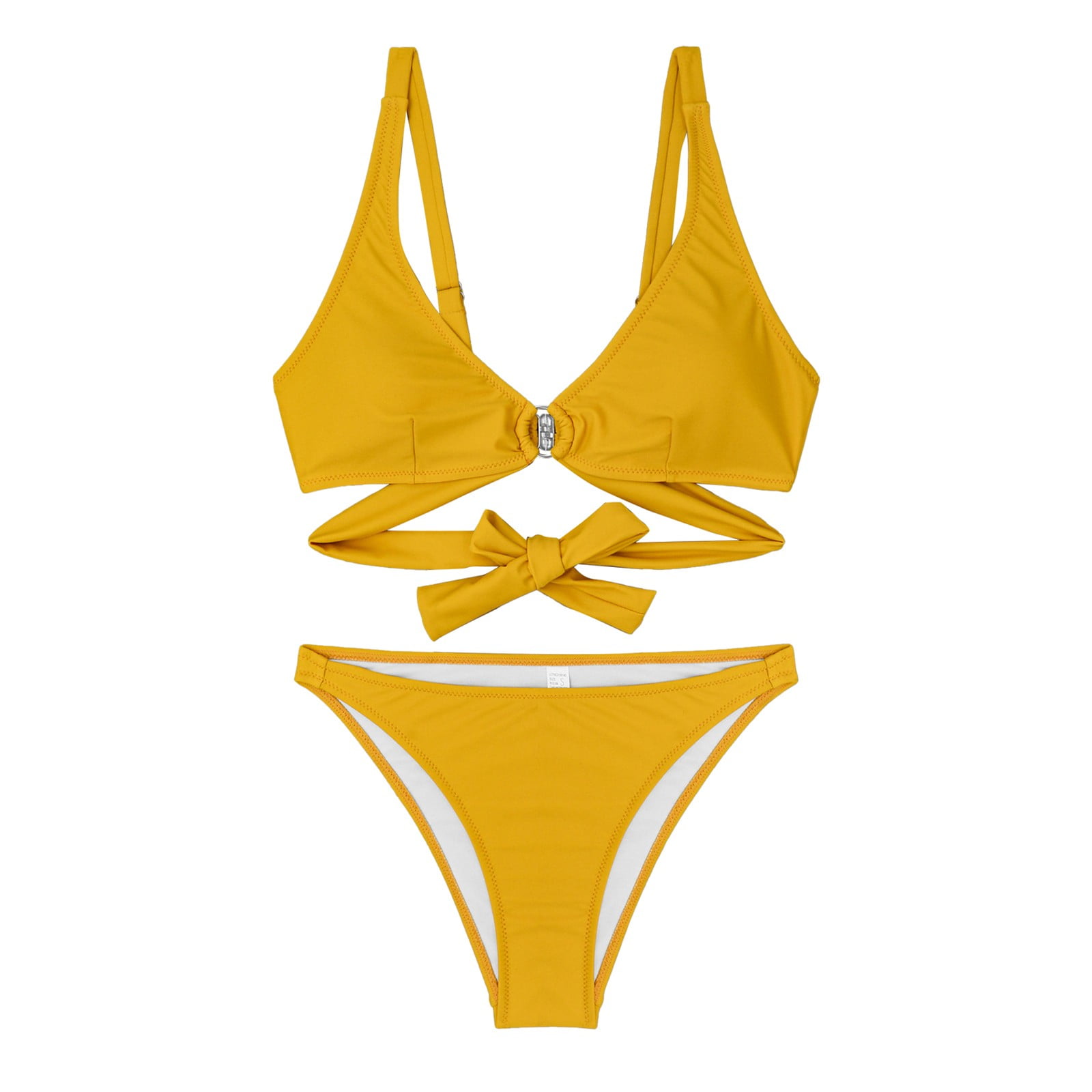 Xuapaodt Summer Two Piece Swimsuitwomens Sexy Push Up Solid Color