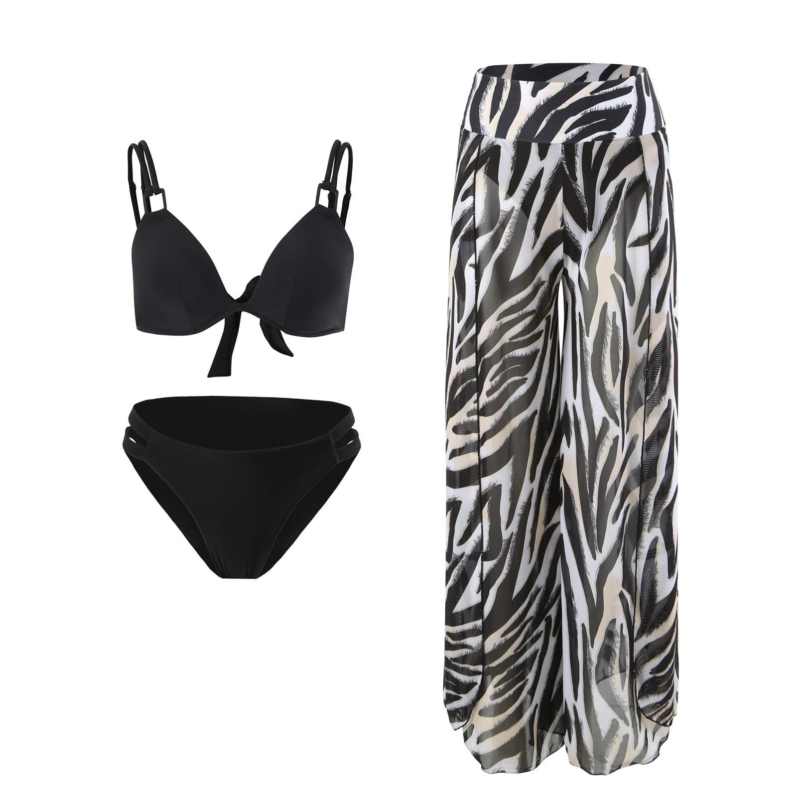 Xuapaodt Summer Two Piece Swimsuitwomens Swimsuit 3 Pieces Halter