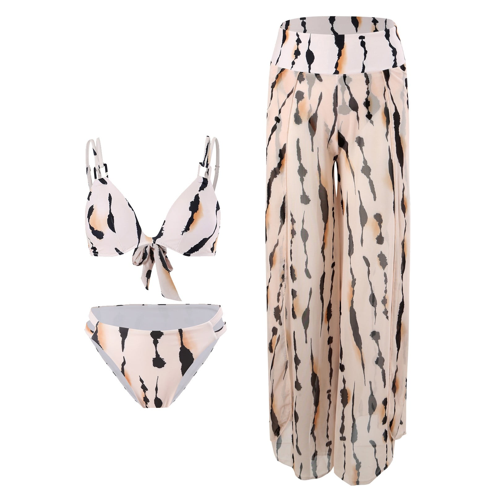 Xuapaodt Summer Two Piece Swimsuitwomens Swimsuit 3 Pieces Halter