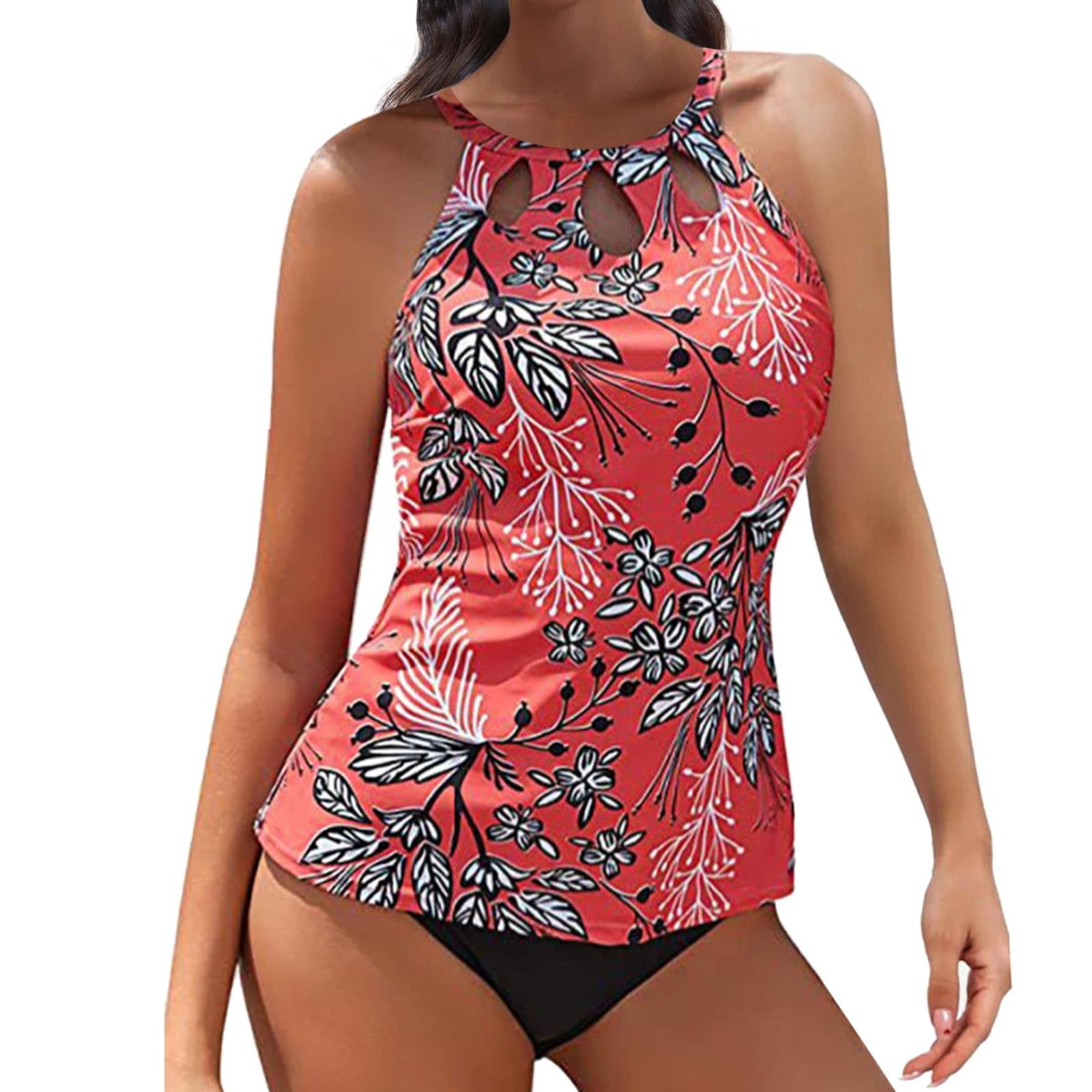 Xuapaodt Womens Bikini Set Two Piece High Neck Tankini Swimsuits For