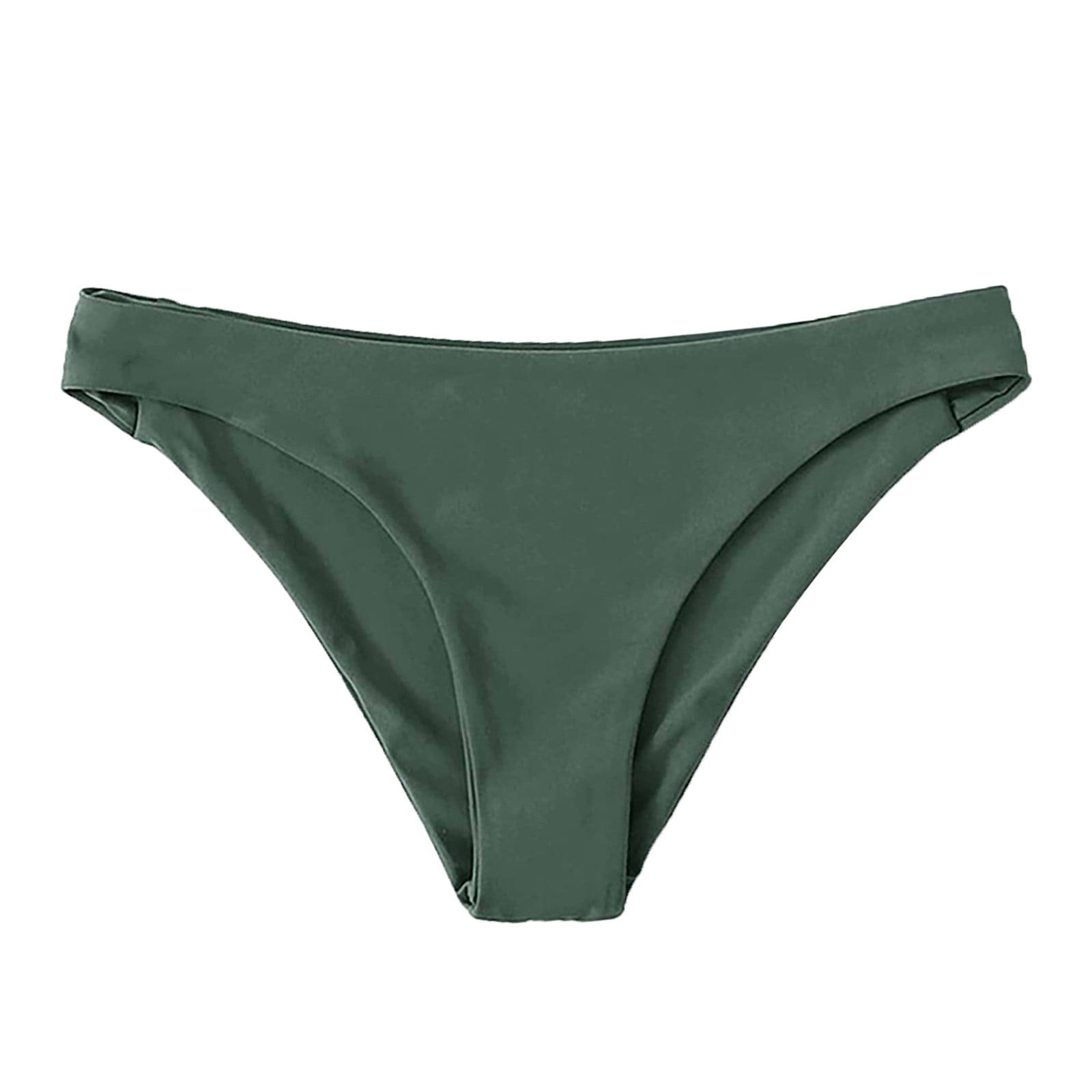 Xuapaodt Womens Swim Shorts Womens Bikini Bottoms High Cut Swimsuit Bottom Solid Color Mid