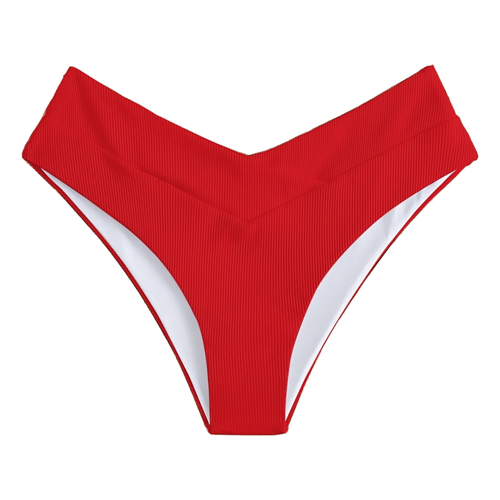 Xuapaodt Womens Swim Shorts Womens Solid Color Sexy Swimming Trunks Beach High Waist