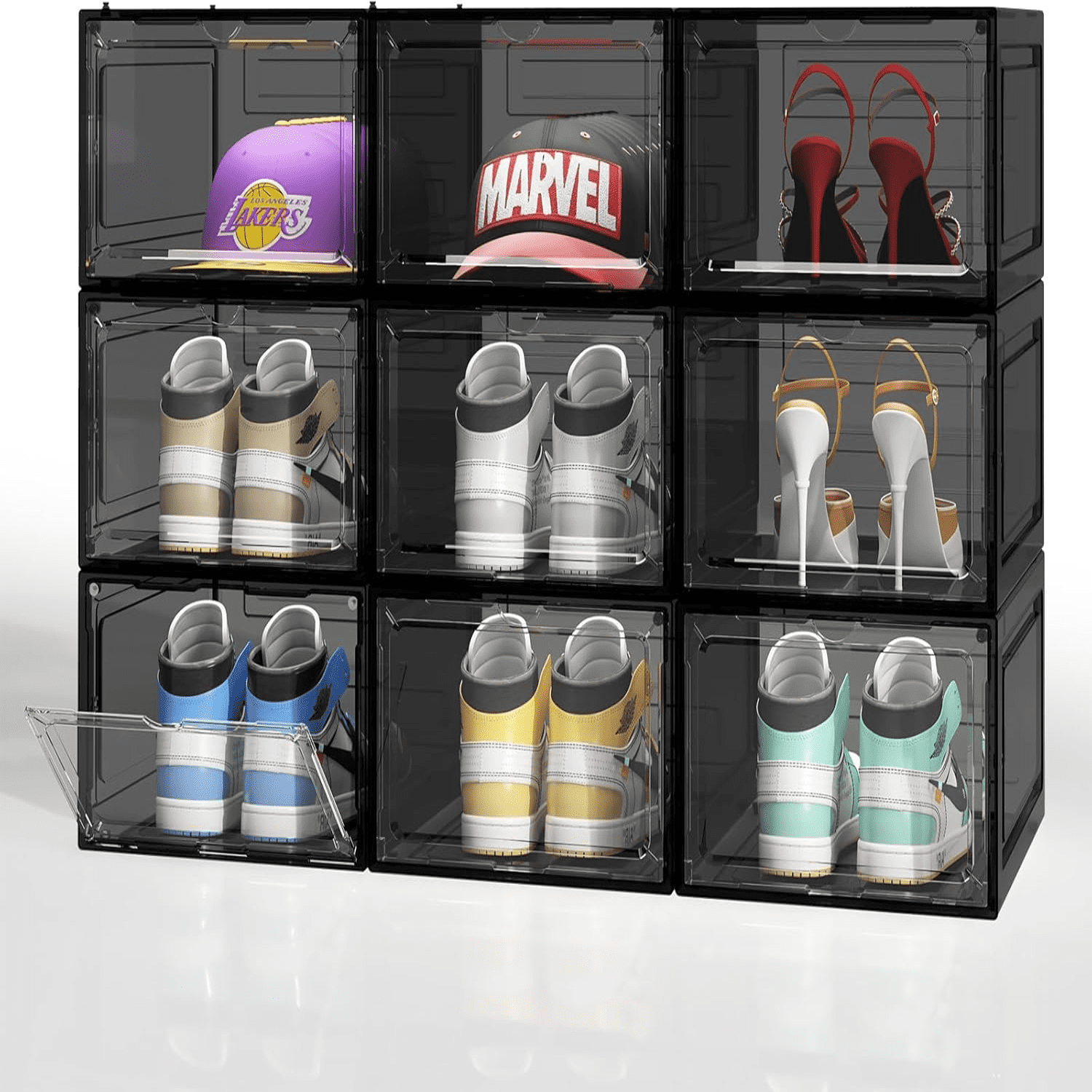 xucix Boot Storage Organizer Tall Boots 5 Pack Clear Shoe Storage Boxes ...