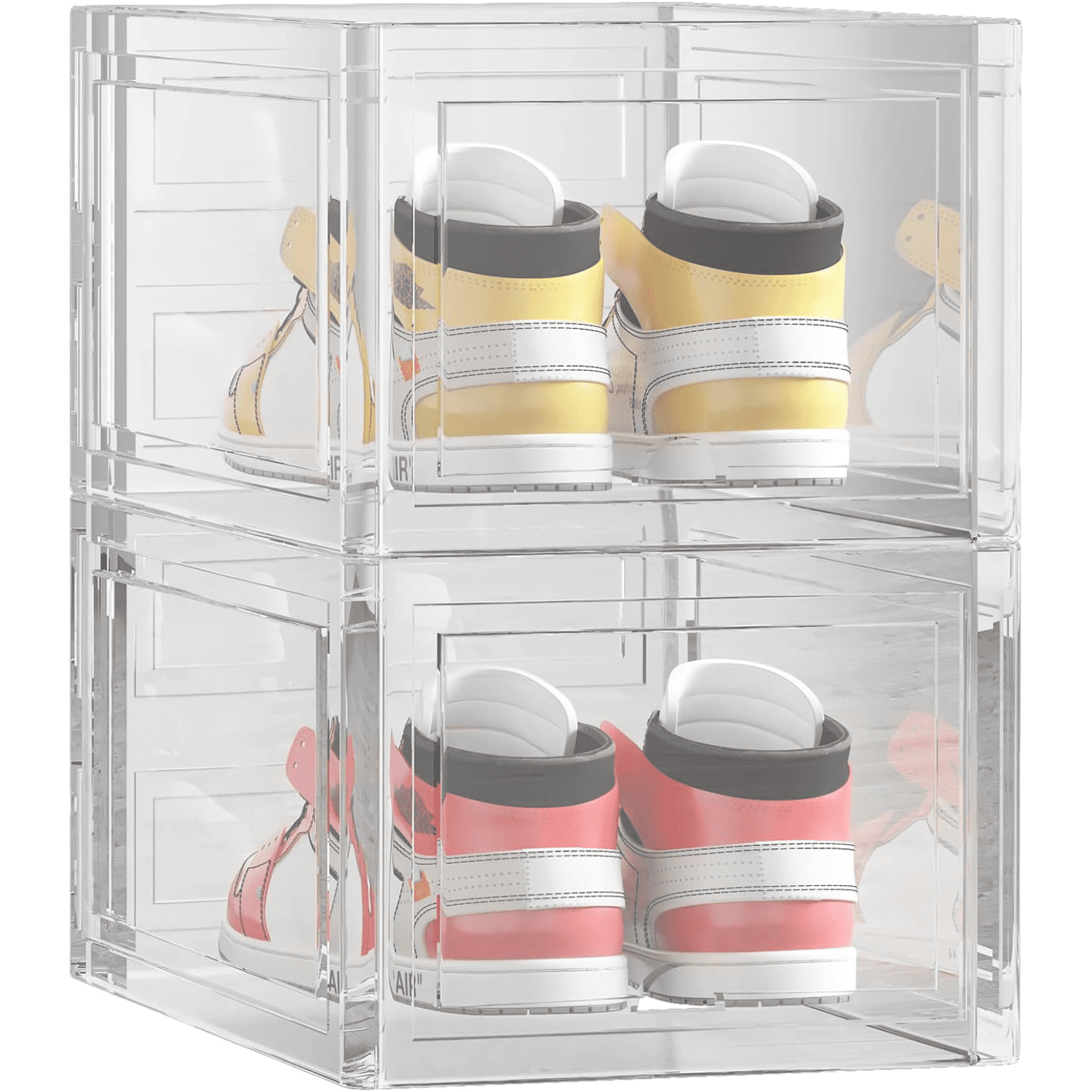 xucix Sturdy Shoe Storage Boxes Organizer Fit Closet Organizers Case ...