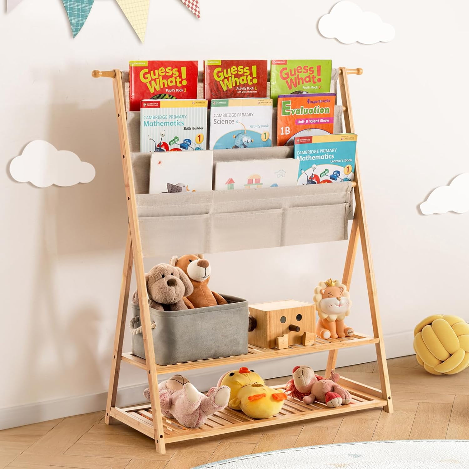 xuejumboom Kids Bookshelf and Toy Storage - Kids Book Shelf for Kids ...
