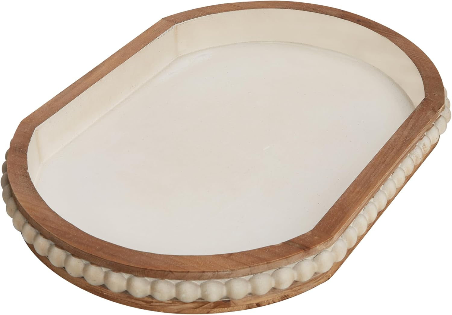 xuejumboom Large Decorative Tray Oval Wooden Serving Trays 16 Inch ...