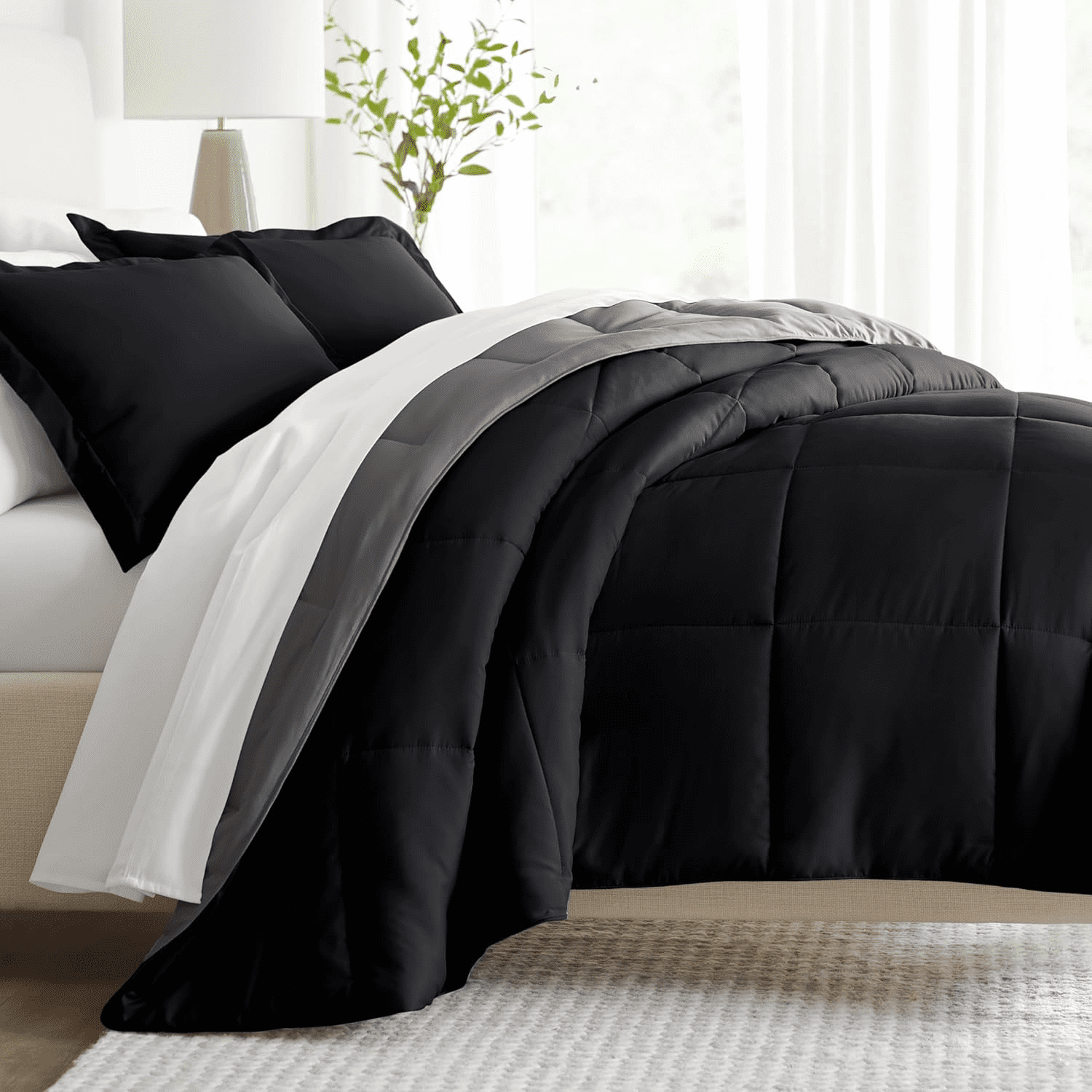 xuejumboom Reversible Queen/Full Comforter Set (3 Piece) - Bring with ...