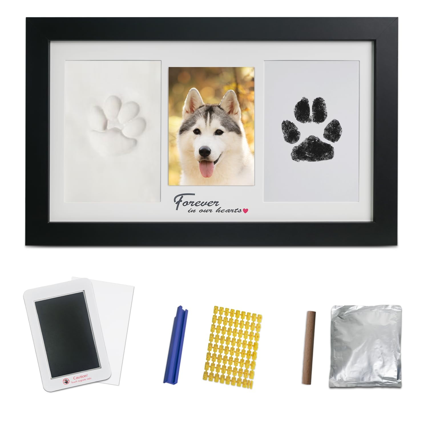 xuepett Dog Paw Print Kit with Frame, Paw Print Stamp Pad and Paw Print ...