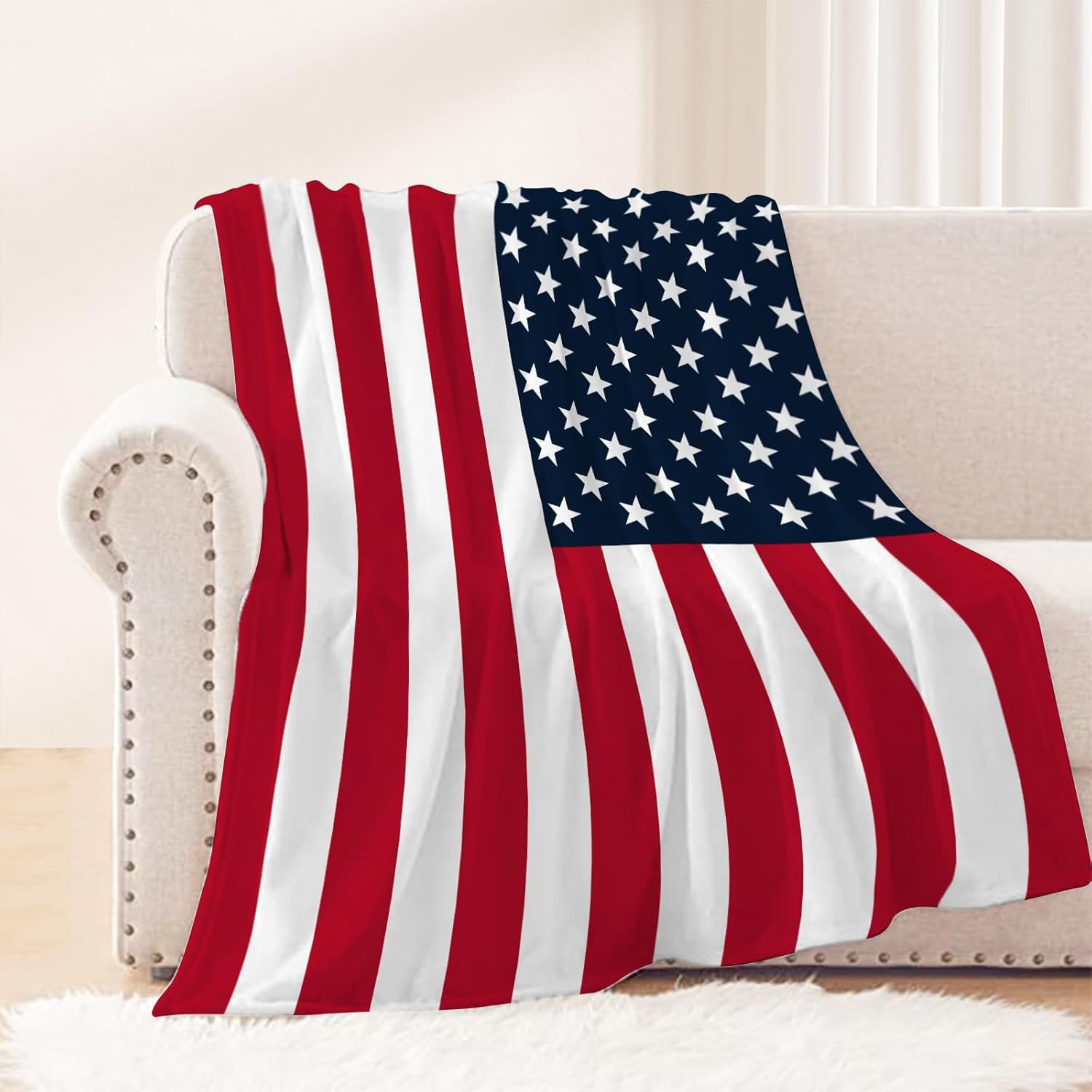 xuhooa Patriotic Throw Blanket Kids Small 4th of July Memorial Day ...