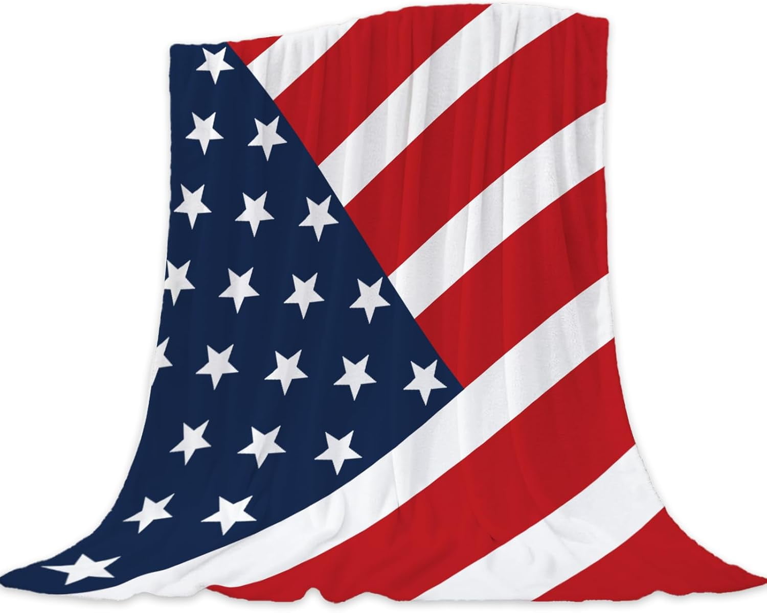 xuhooa Patriotic Throw Blanket Twin 4th of July Memorial Day Fourth of ...