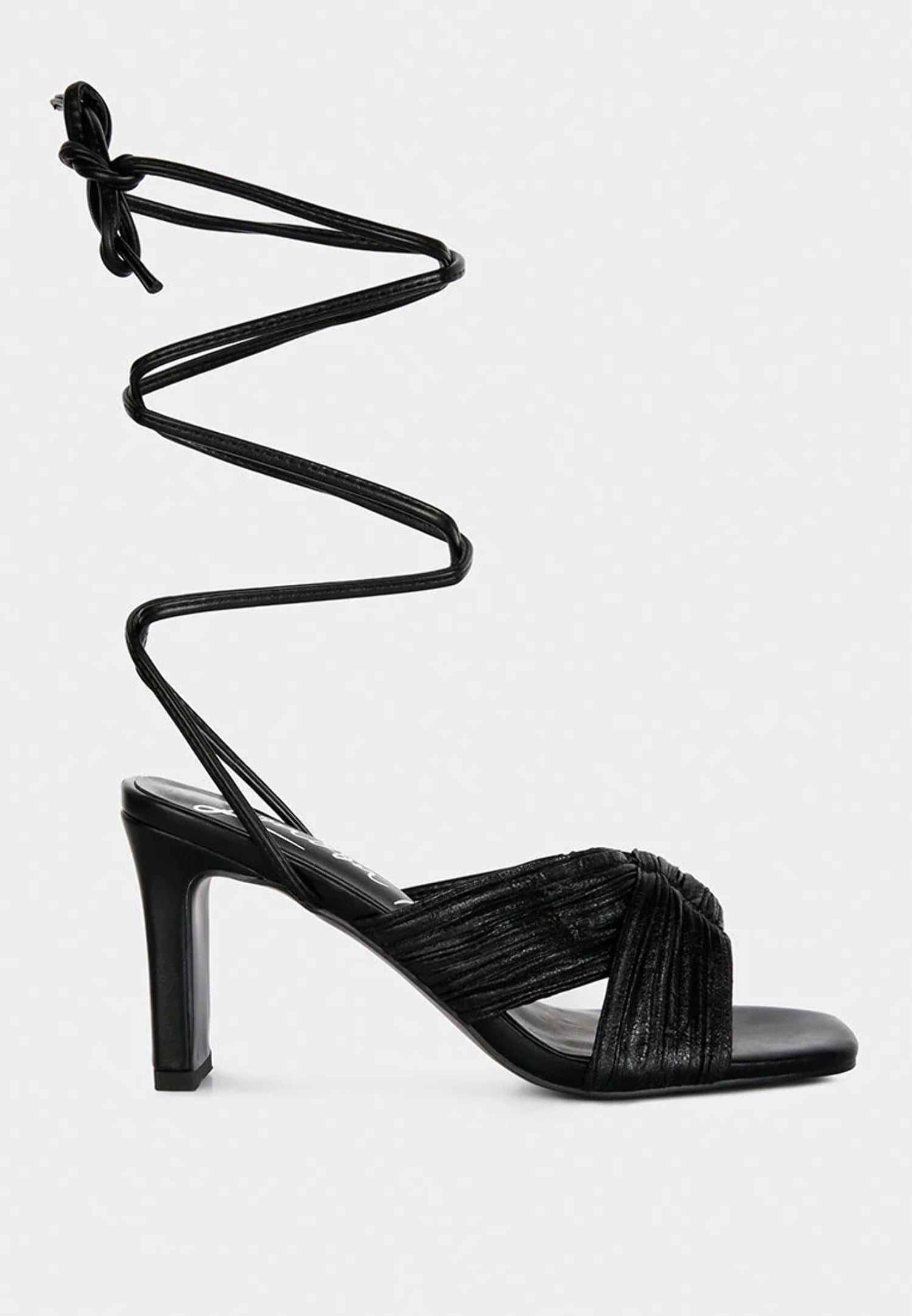 xuxa metallic tie up italian block heel sandals - Walmart.com