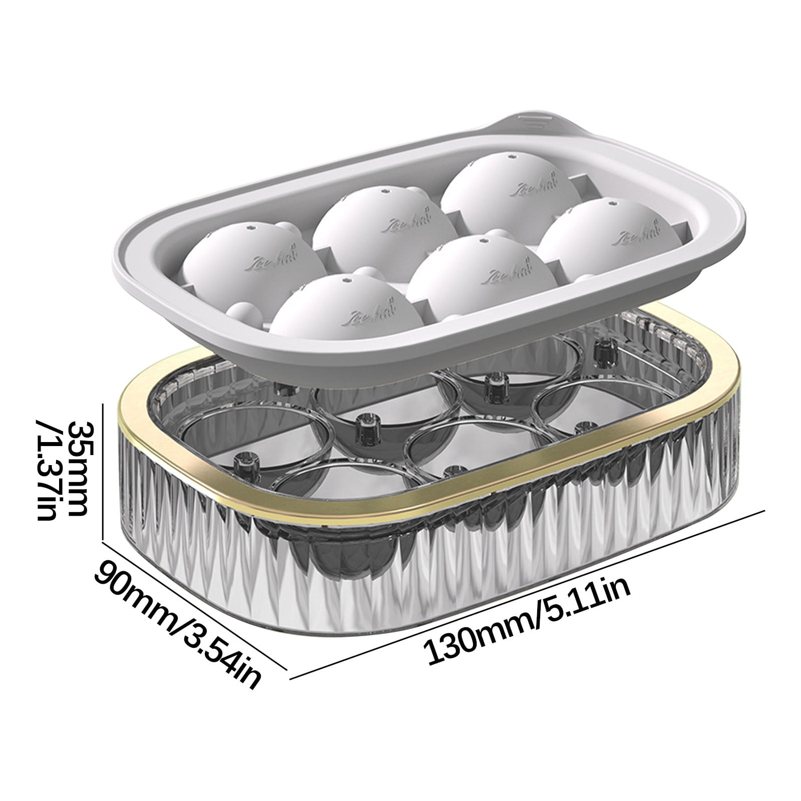 xuyanhg Large Round Ice Cube Mold, Reusable Sphere Ice Mold, Ice Cube ...