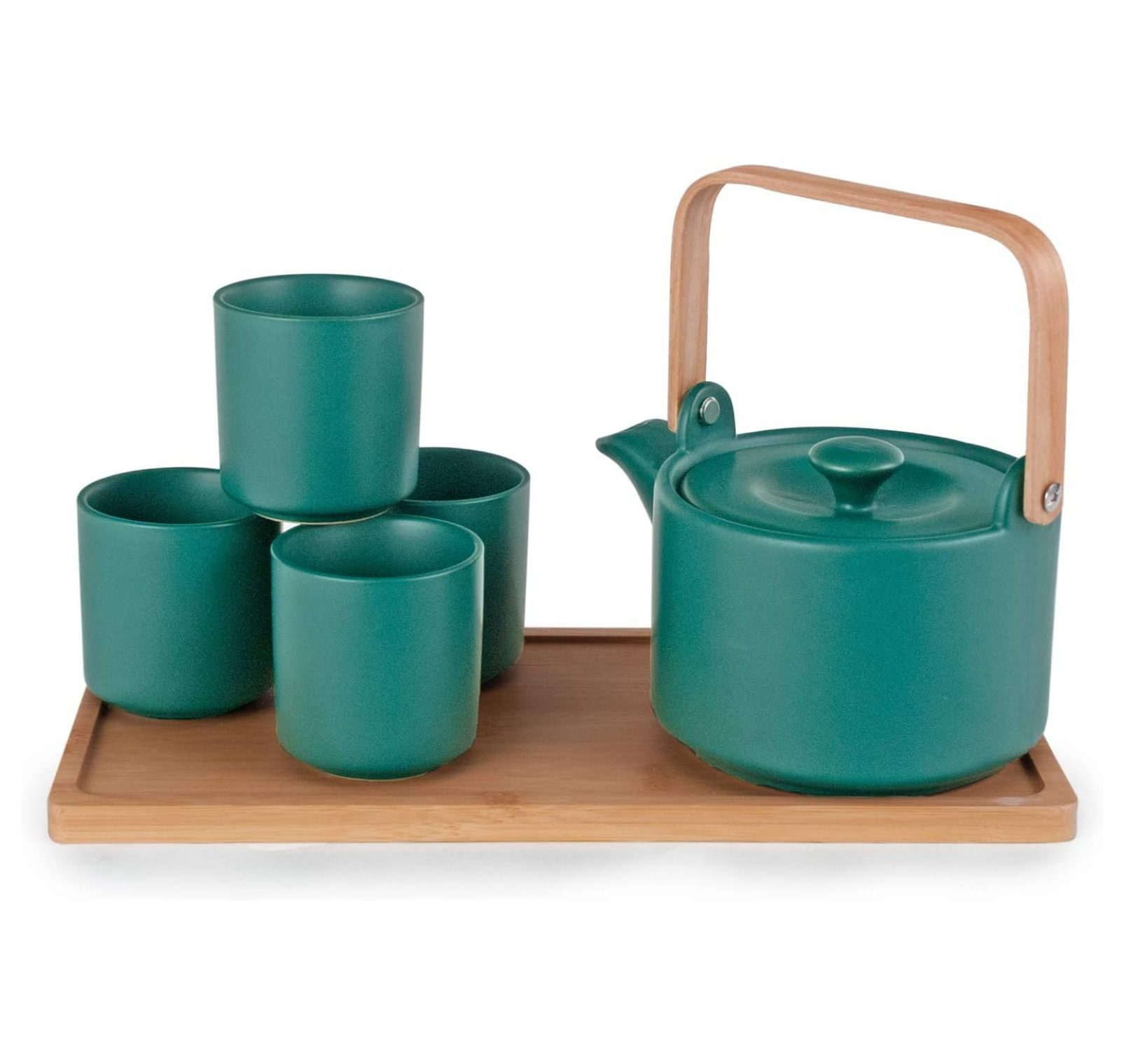 y Sales HSTS-KYTGRN, Ceramic Teapot with Stainless Steel Infuser and ...