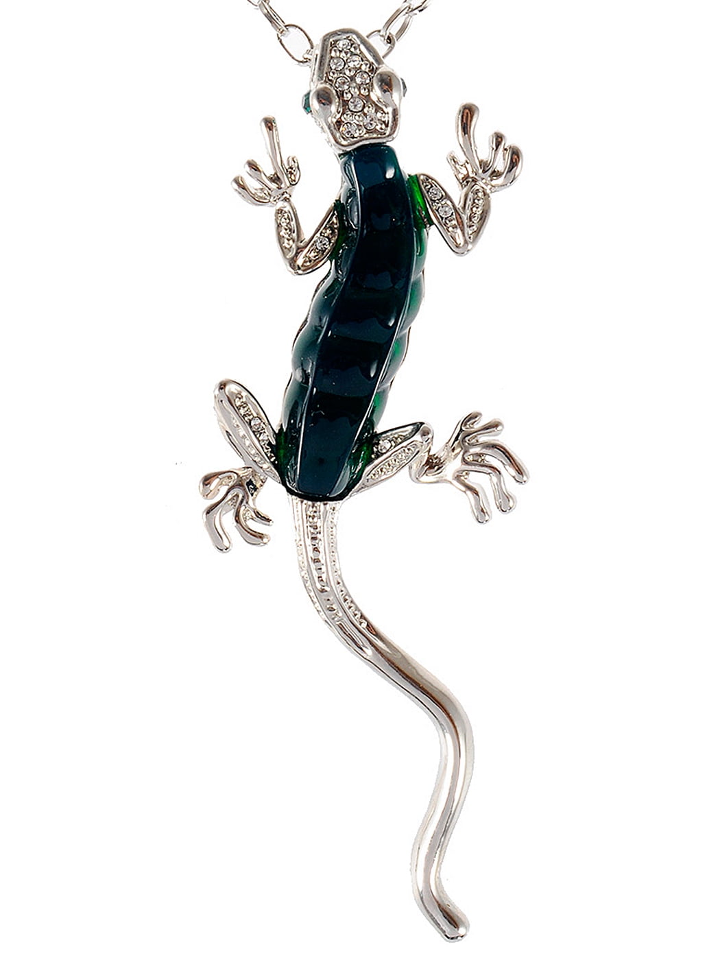 y Tone Green Resin Bead Body Water Gecko Lizard Crystal Pendant ...