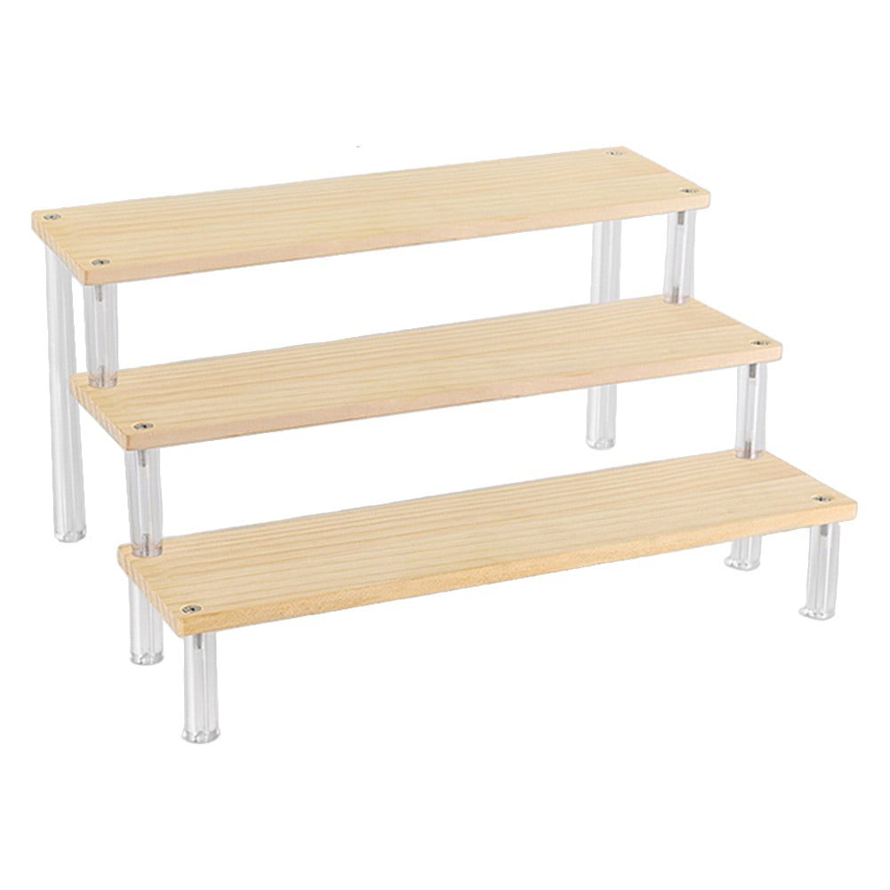 yaaqii 1-5 Layers Wooden Ladder Rack Acrylic Multi-layer Ladder Display ...