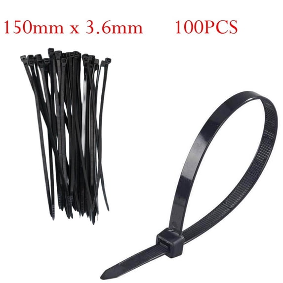 yaaqii 100PCS 150-350mm Self-locking Plastic Nylon Cable Tie Fastening ...