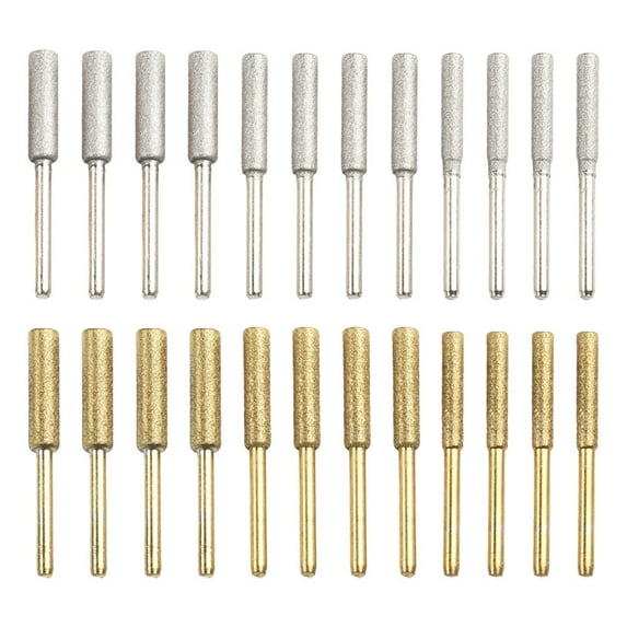 yaaqii 24 Pack Emery Chainsaw Sharpeners with 3 Sizes Burr for ...