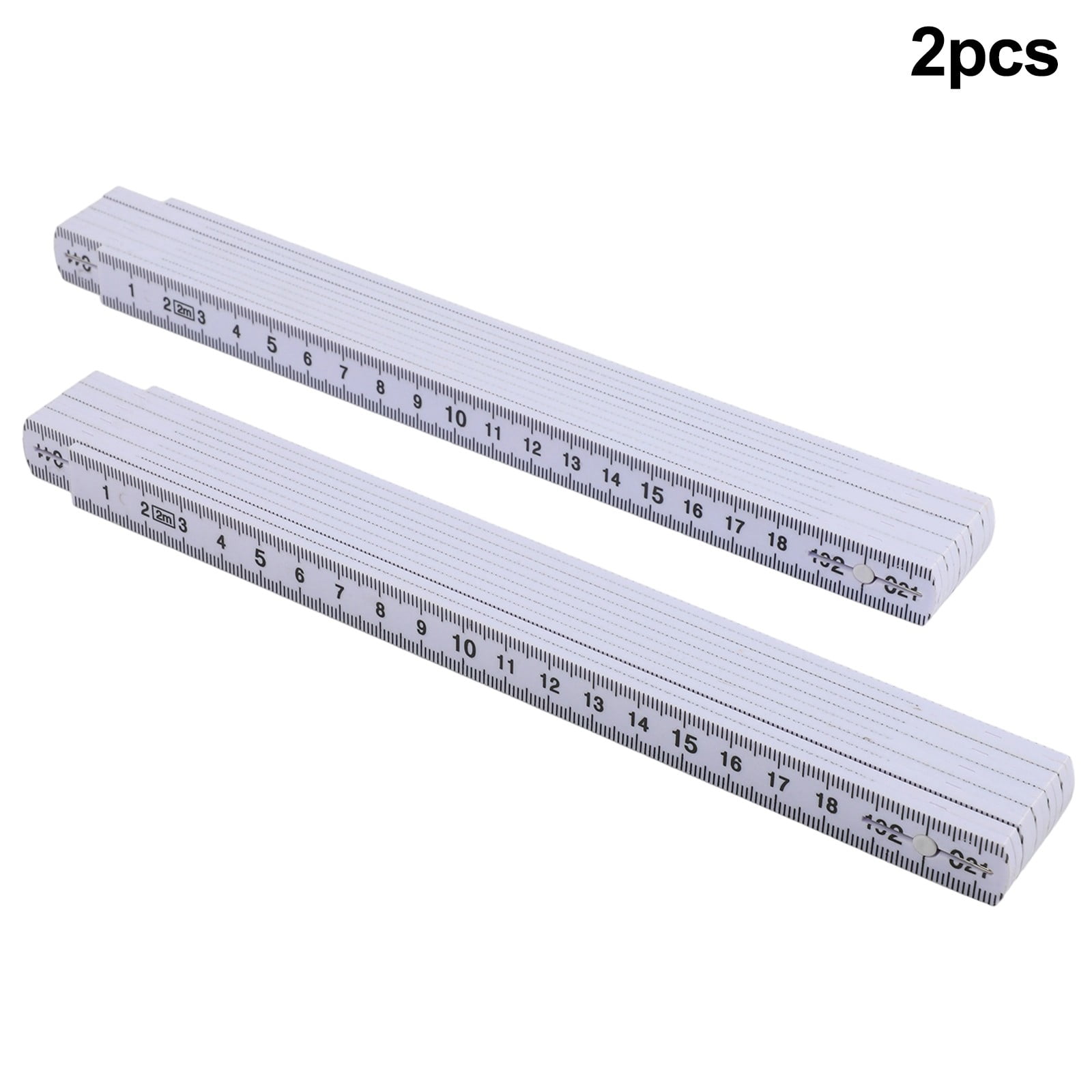 yaaqii 2PCS 2 Meters Slide Ten-Parts Fold Up Folding Ruler Measuring ...