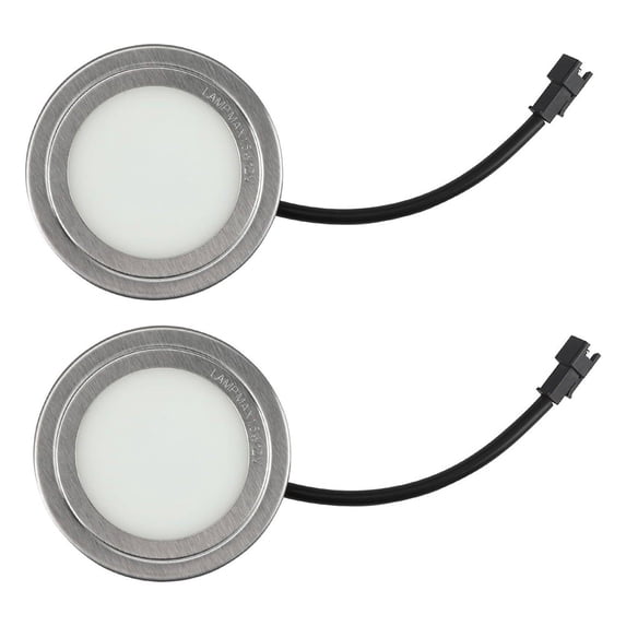 yaaqii 2PCS Embedded Range Hood Light DC12V 1.5W Stainless Steel Range ...