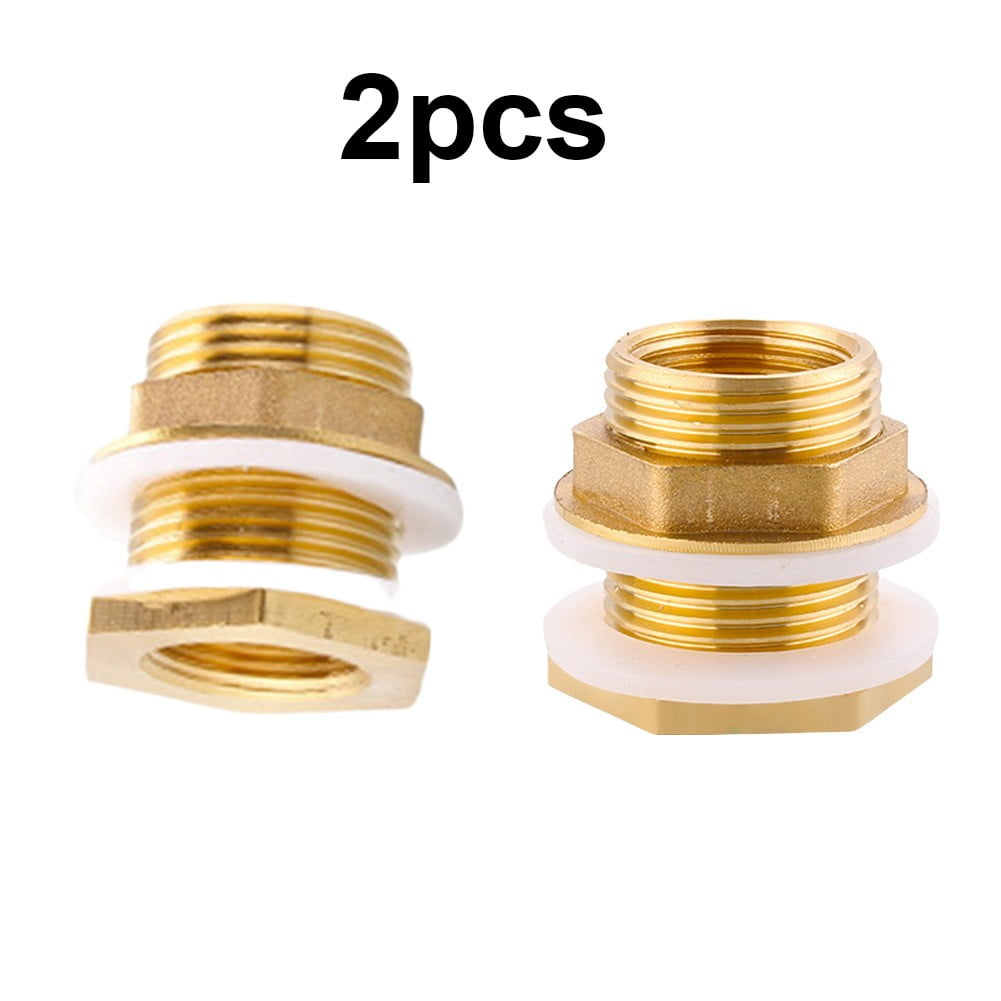 yaaqii 2Pack Tank Fitting Brass Tank Connectors for Faucets Buckets and ...