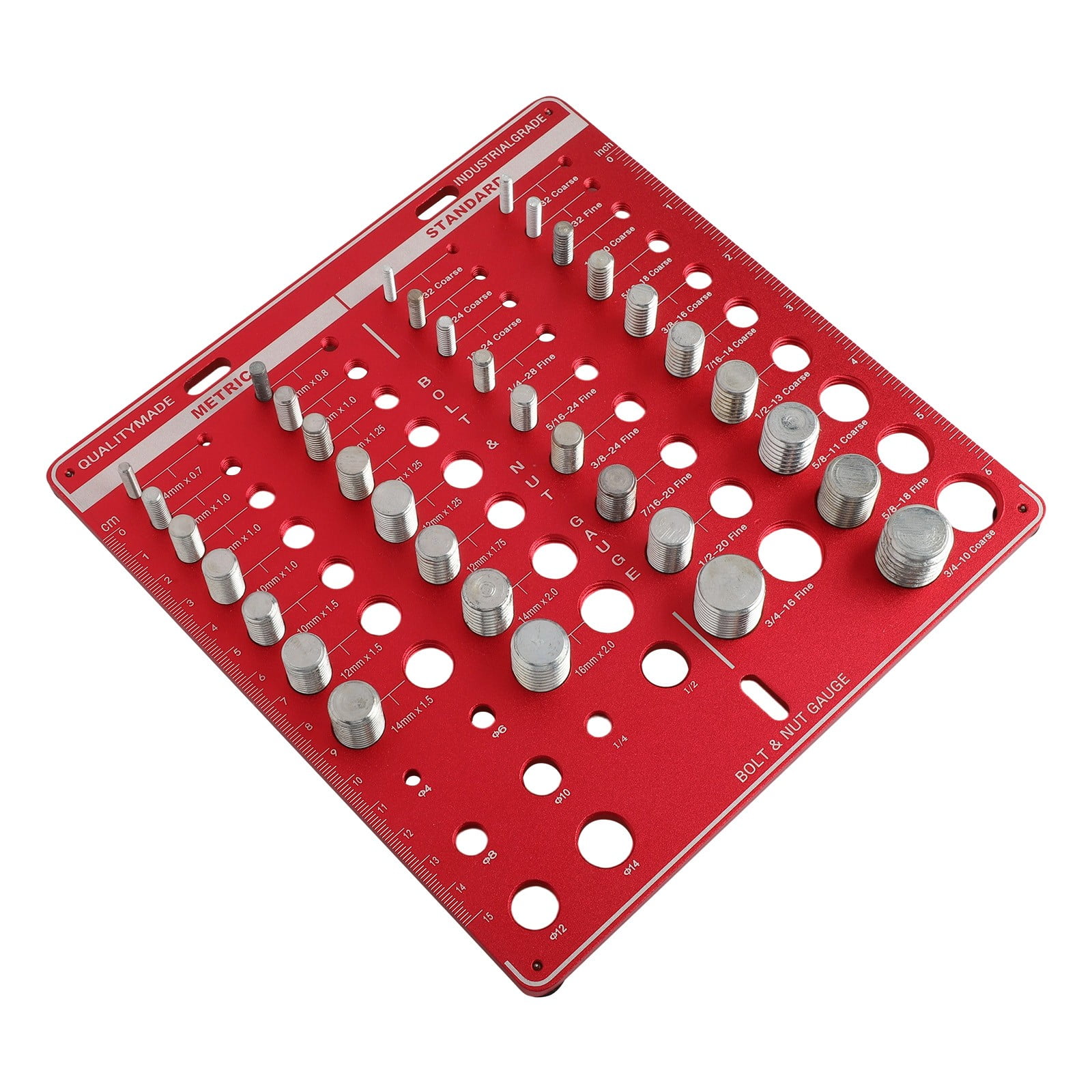 yaaqii 34 Nut and Bolt Thread Gauge Metric Thread Gauge Measuring Tool ...