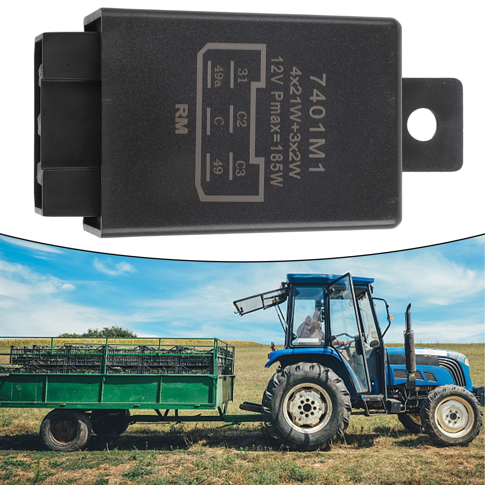 yaaqii 6 pin Flasher Sensor Relay for Tractor Vintage for Car Tractor ...