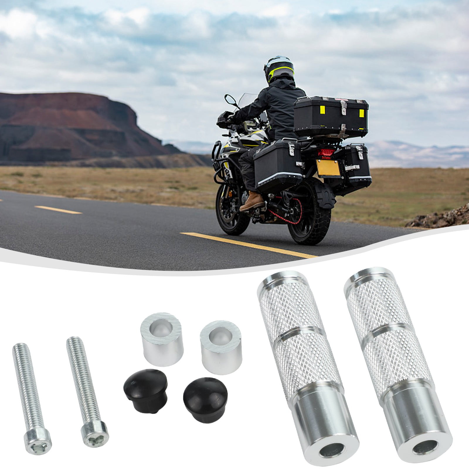 yaaqii Aluminum Motorcycle Electric Vehicle Foot Pedal Foot Spike Pedal ...