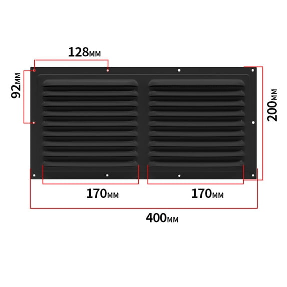 yaaqii Aluminum Vent Grille Cover Square Exterior Wall Air Outlet ...