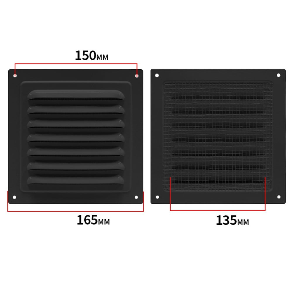yaaqii Aluminum Vent Grille Cover Square Exterior Wall Air Outlet ...