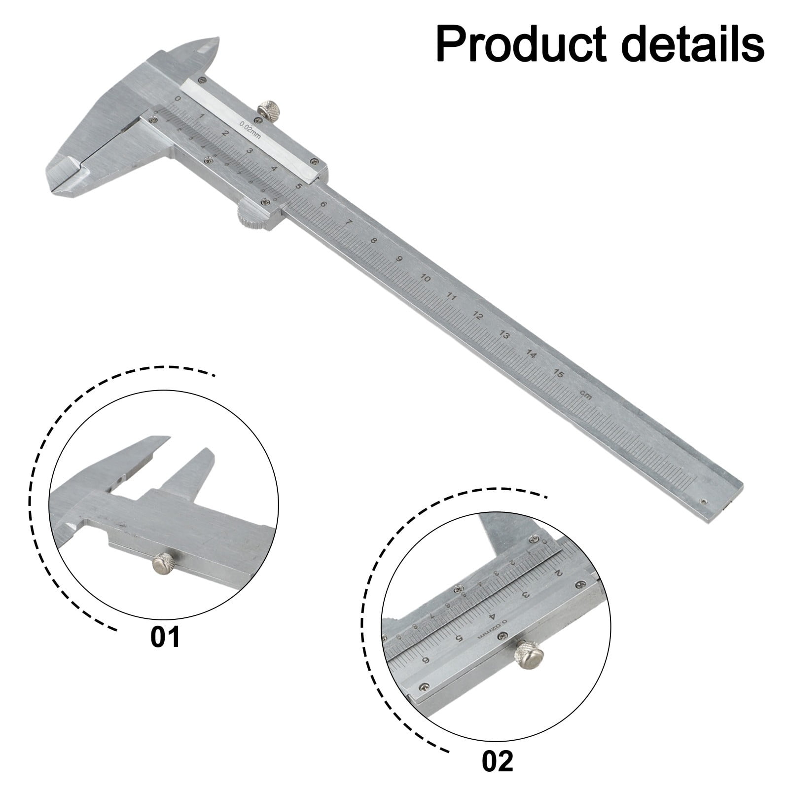 yaaqii Carbon steel for precision vernier caliper Four-purpose metal ...