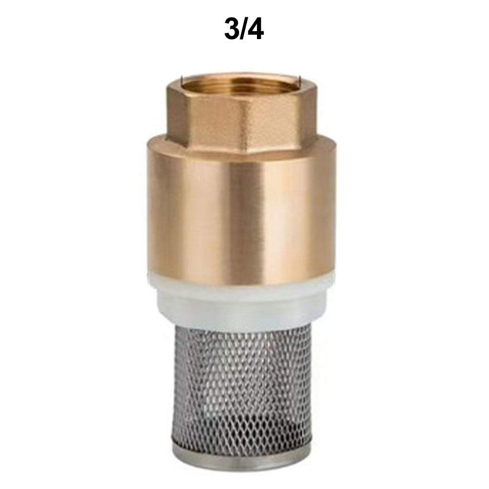 yaaqii Check Valve Bottom Valve Suction Valves 1/2inch 3/4inch Strainers Brass Filter - Walmart.com