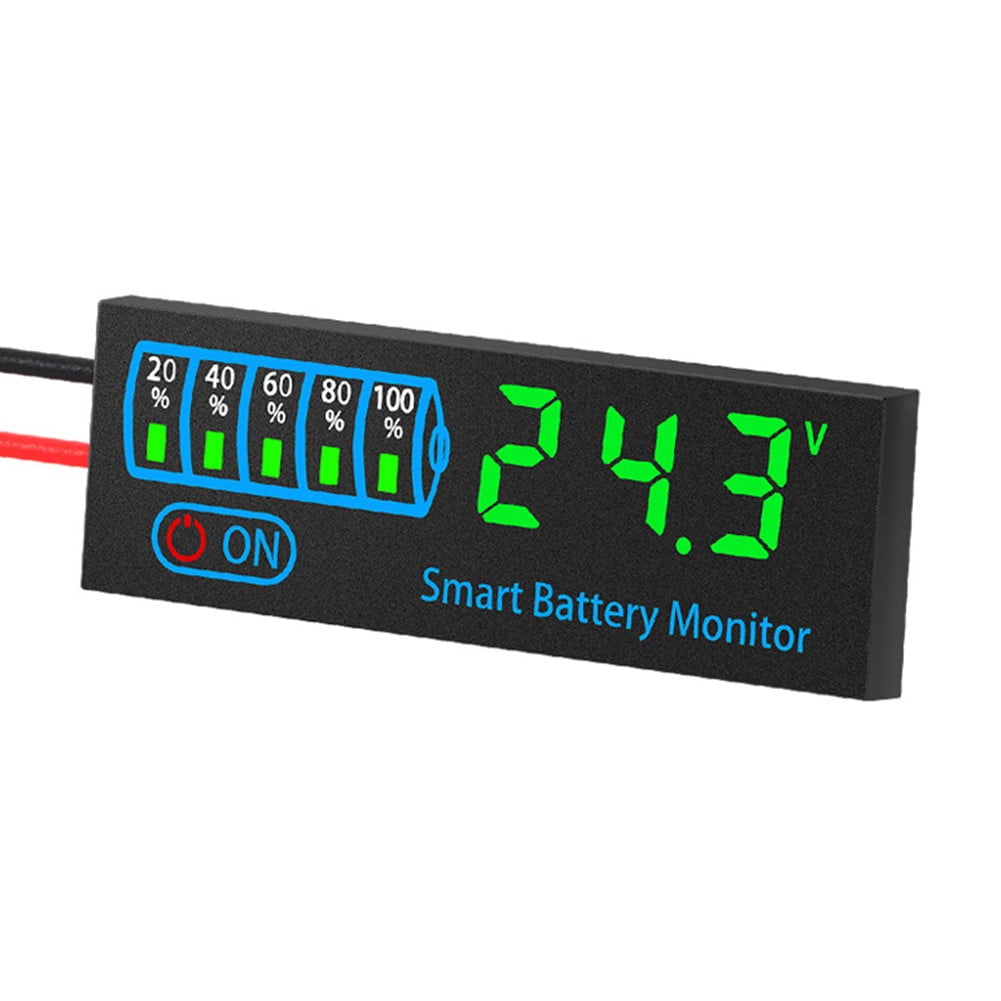 yaaqii DC 7-55V LED display 20MA voltage charging indicator with alarm ...