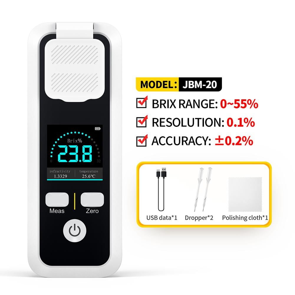 yaaqii Digital Refractometer for Brix Sugar Content Meter Rechargeable Measurement - Walmart.com
