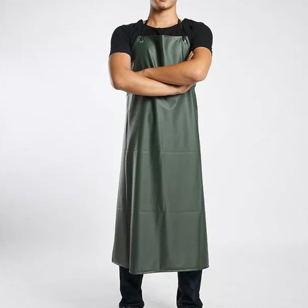 yaaqii Heavy Duty Vinyl Waterproof Apron Kitchen Work Oil Stain Proof ...
