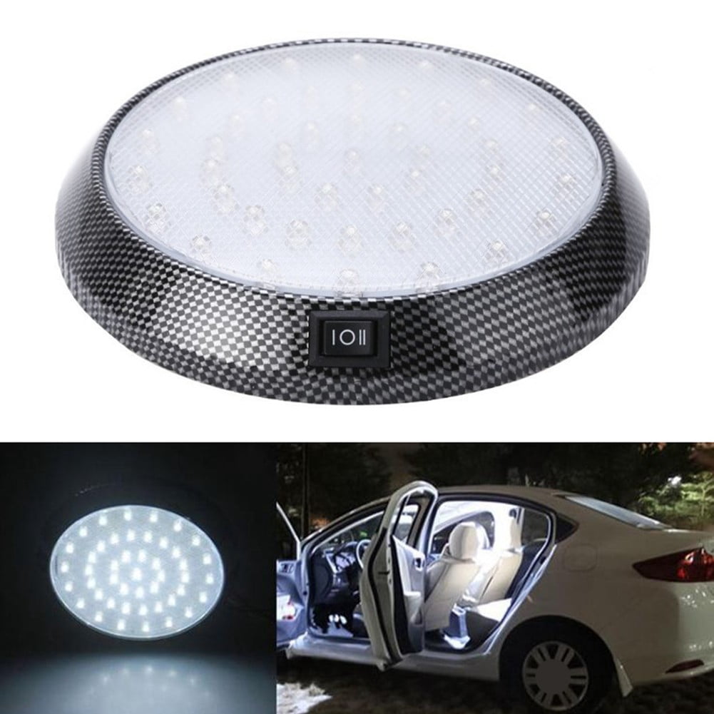yaaqii LED Car Interior Indoor Roof Ceiling Light White Light Carbon ...