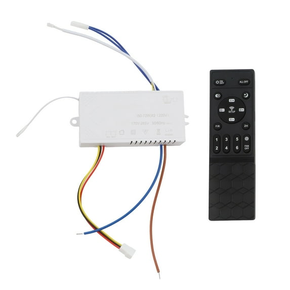 yaaqii LED Ceiling Fan Remote Control 6-Speed Dimming Variable ...