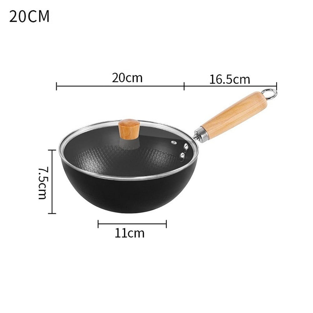 yaaqii Non-stick Frying Pan for Flat Bottom Wok Iron Pots Kitchen ...