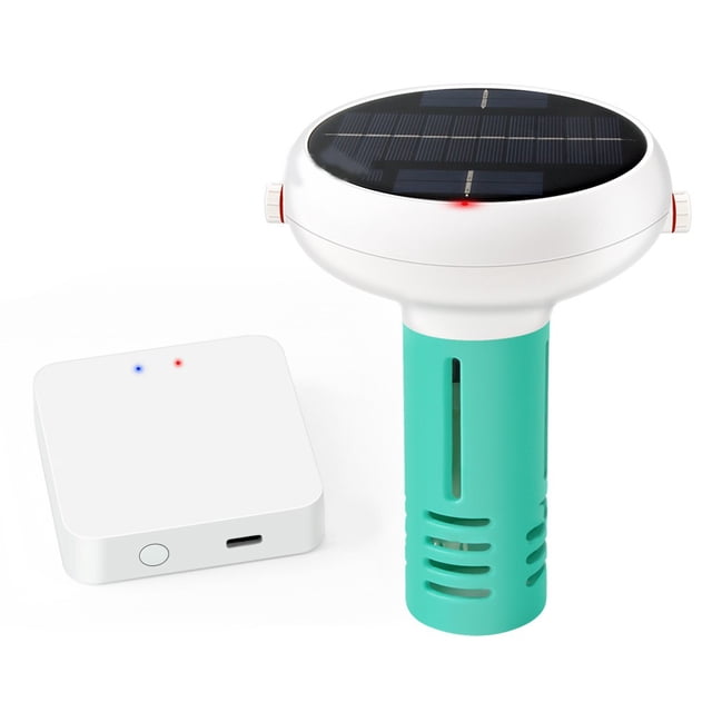 yaaqii Smart WiFi Solar Water Quality Tester pH &ORP Pool Salinity ...